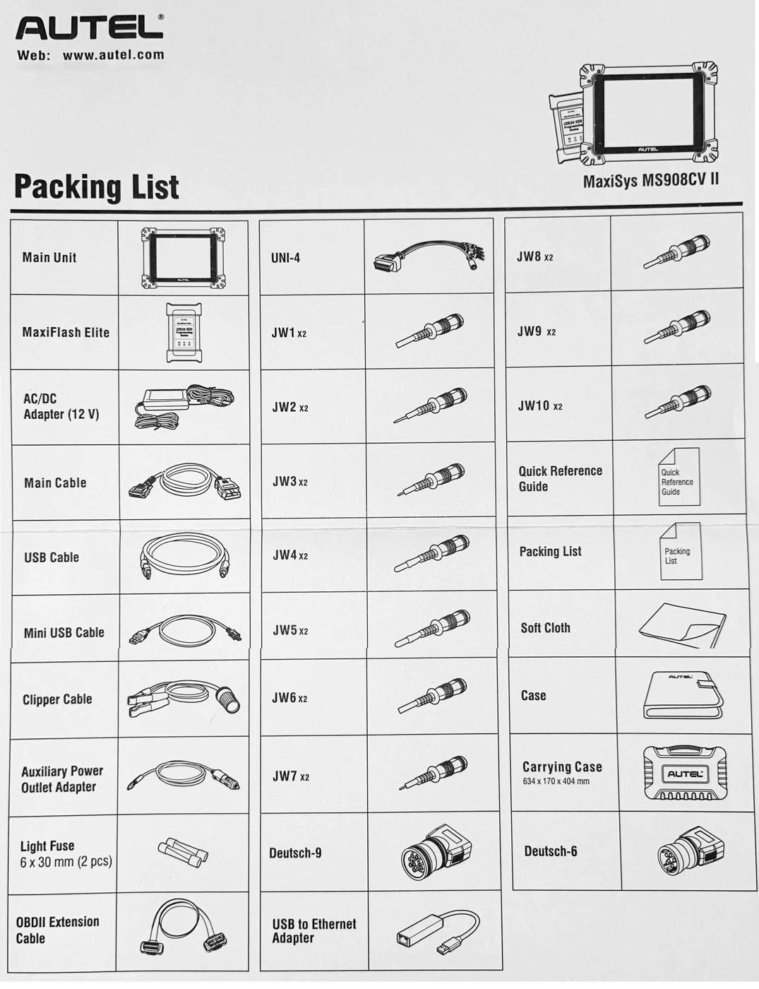 Autel MS908CVII MaxiSYS HD Commercial Diagnostic Scan Tool Kit - USA V — 1SourceTool