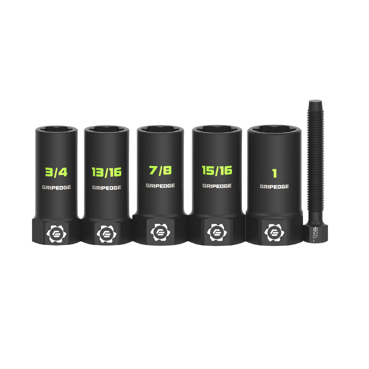 GripEdge XCS5DS 5-Piece 1/2" Drive Deep SAE RPT Socket Extractor Set ...