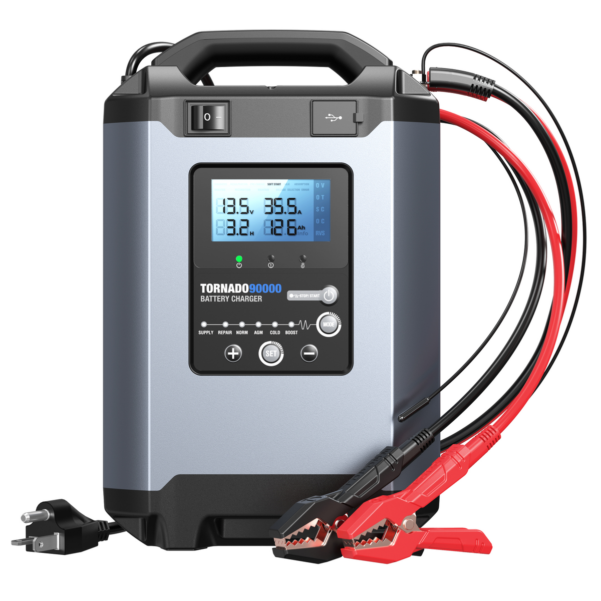 Topdon Tornado90000 90A 12V/24V Stable Power Supply & Smart Charger ...