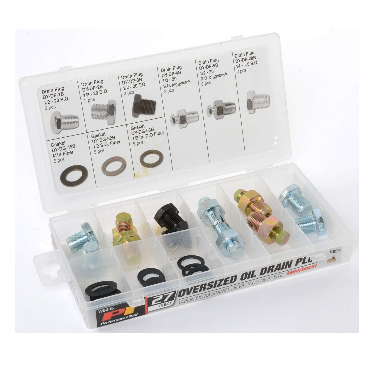 Performance Tool W5235 27-Piece Oil Drain Plug Assortment — 1SourceTool