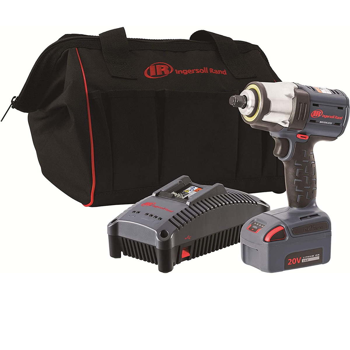 Ingersoll Rand W5153-K12 1/2" IQV 20V Cordless Impact One Battery Kit ...